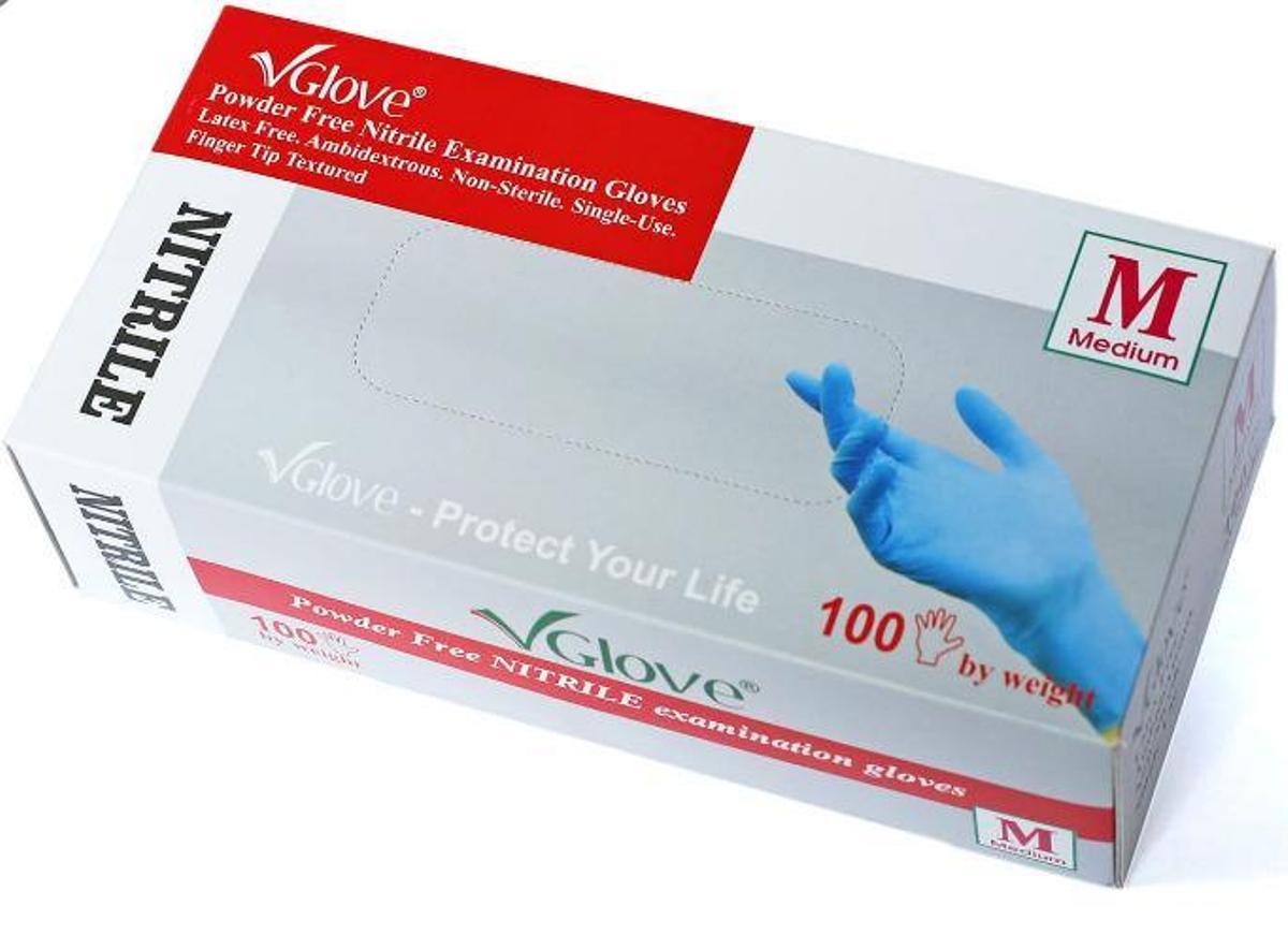 VGlove Nitrile Examination Gloves – Powder-free 100 Pcs For Sale